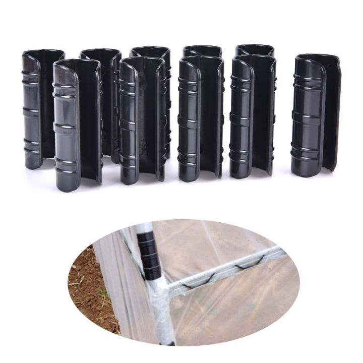 10x Greenhouse Plastic Black Snap Clamp for PVC Pipe Greenhouse Frame ...