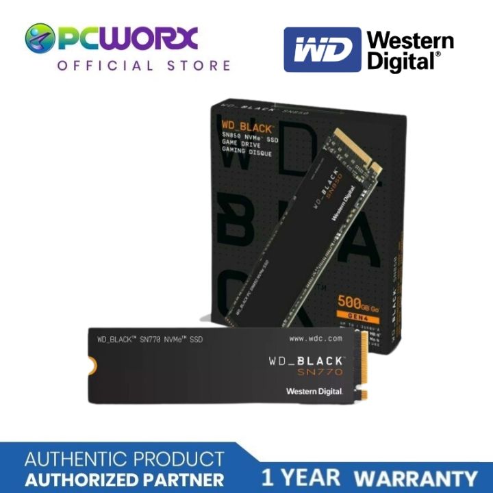 Western Digital WDS500G3X0E 500GB/1TB SN770 M.2 NVME 2280 PCIe GEN4 SSD ...