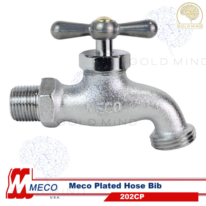 Meco Hose Bibb Chrome Plated 1/2" Multi-Purpose Faucet Indoor Outdoor ...