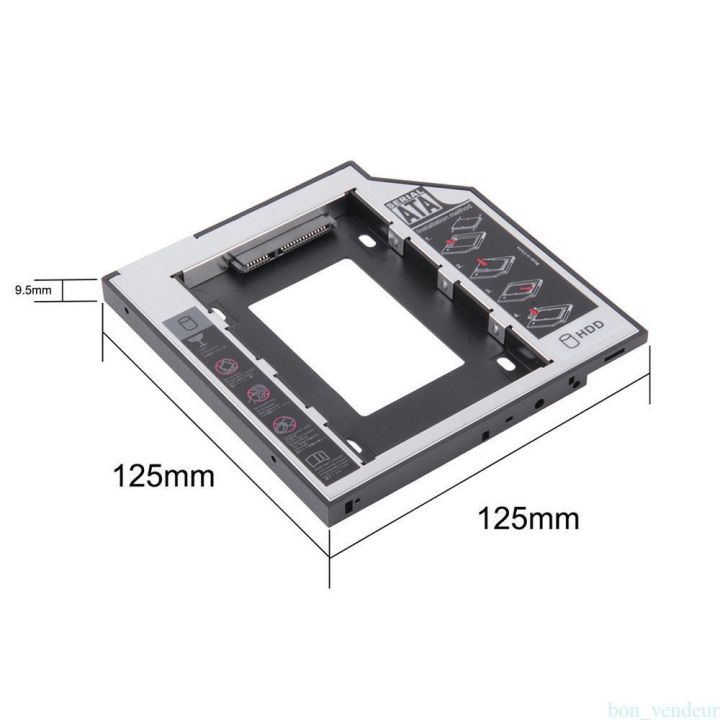 9.5mm SATA HDD SSD Hard Drive Disk Caddy / Bracket Lenovo ThinkPad L440 L540 Edge S430 E555 E431 ...