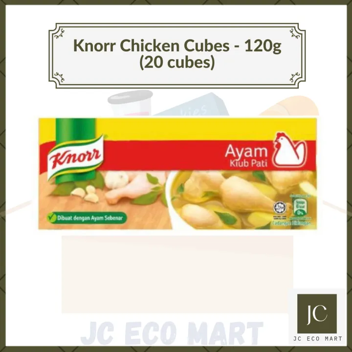 Knorr Chicken Stock Cubes- 120g (12 cubes) | Knorr Kiub Pati Ayam | Lazada