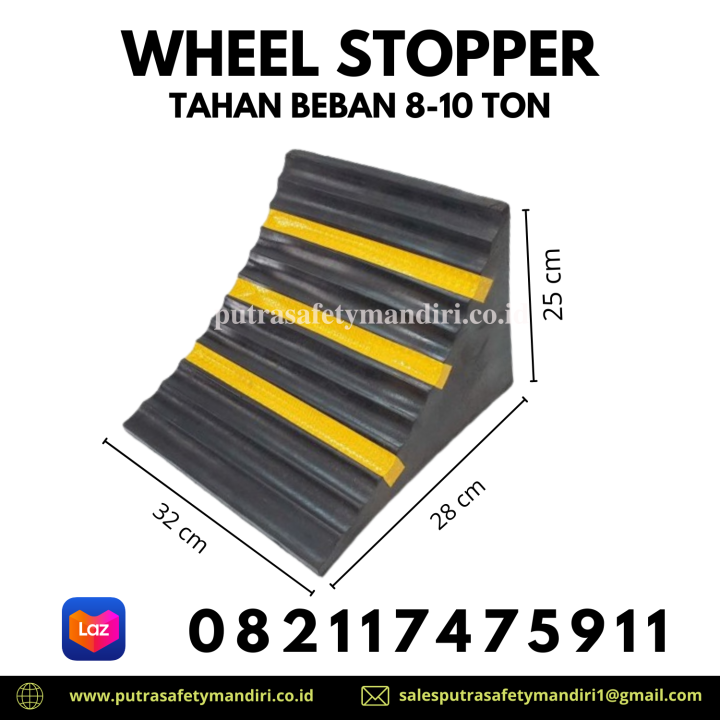 WHEEL COCK STOPPER RUBBER GANJAL BAN TAHAN BEBAN 8 - 10 TON TINGGI 25 ...