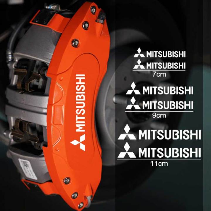 6Pcs/Set Auto Wheel Brake Decals Car Caliper Stickers for Mitsubishi ...