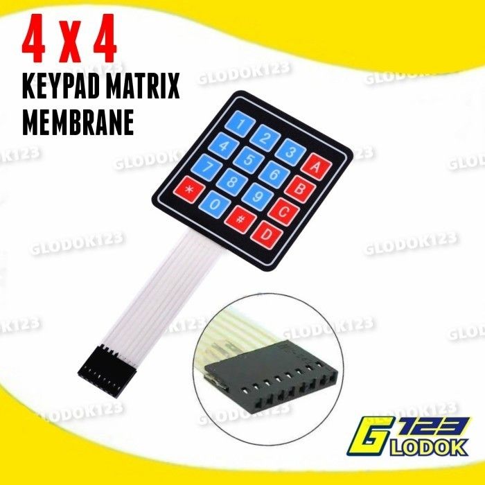 Keypad Membran 4x4 Matrix Arduino 4 X 4 Input Key Pad Membrane Lazada