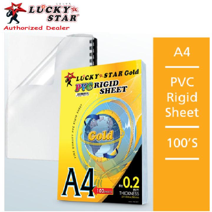 Lucky Star A4 PVC RIGID SHEET / BINDING COVER / KULIT BUKU / FACE SHIELD COVER / PLASTIK PVC A4 ...