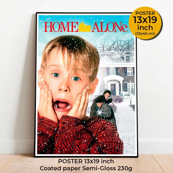 Home Alone Movie Poster 1990, 1992 Macaulay Culkin, Joe Pesci โปสเตอร์ ...