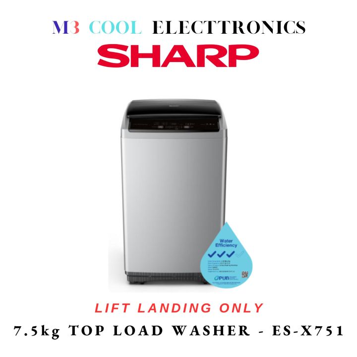 SHARP ES-X751(7.5KG) / ESX705 (7KG) TOP LOAD WASHING MACHINE - 2 YEARS ...