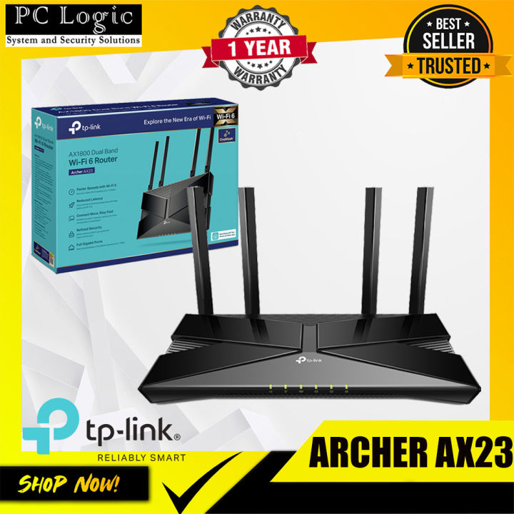 TP-LINK ARCHER AX23 AX1800 DUALBAND WIFI 6 ROUTER|4 ANTENNAS DUALCORE ...