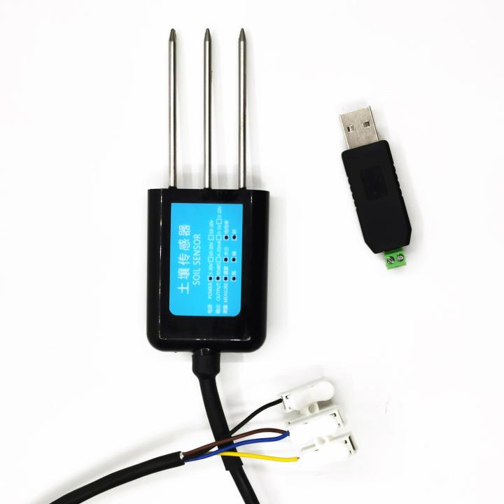 7 IN 1 Online Monitoring Datalogger LORA LORAWAN RS485 Soil Moisture Temp EC Salinity NPK Sensor ...