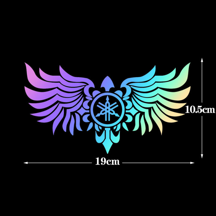 YAMAHA Colorful Laser LOGO Wings Body Sticker, Fuel Tank Windshield ...