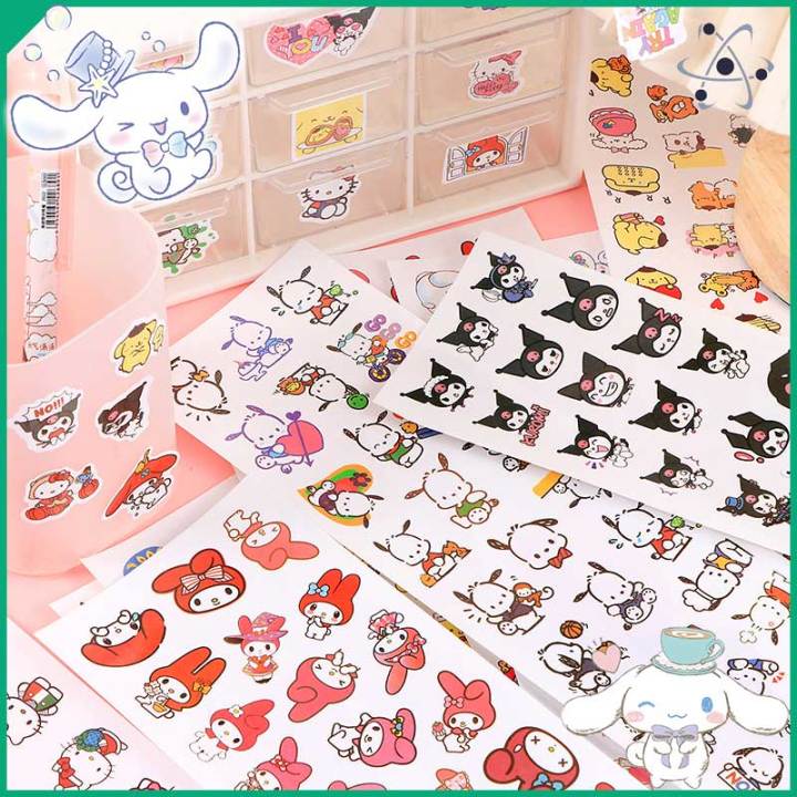 WASSUP 100+Pcs Sanrio Sticker Kuromi Cinnamoroll Waterproof Kids Cute ...