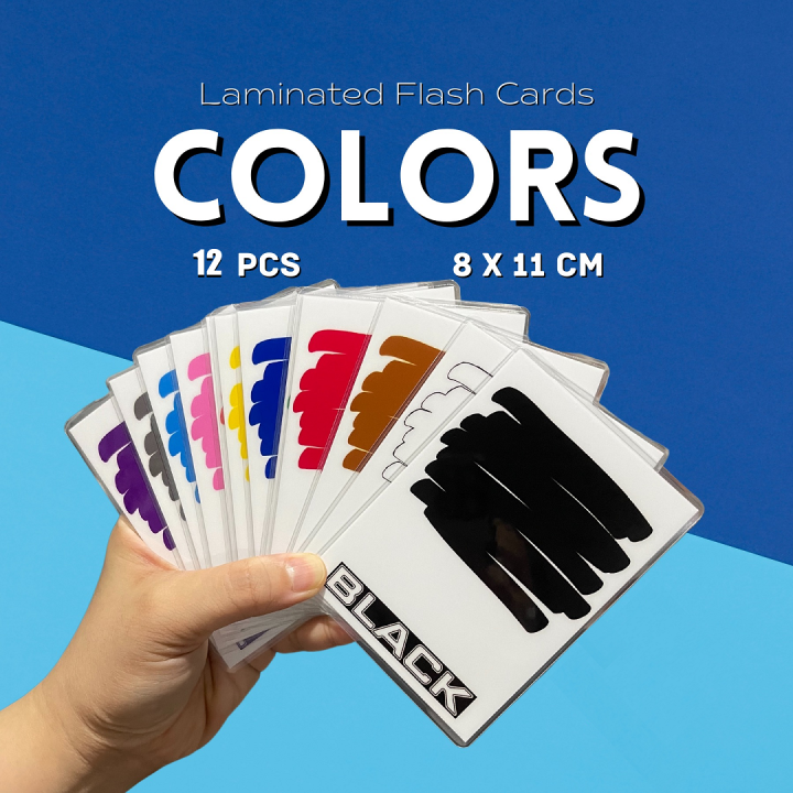 Colors Flash Card Laminated Size 8x11cm 12pcs | Lazada PH