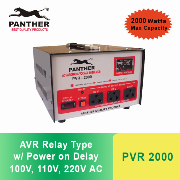 Panther PVR 2001 D AVR Relay Type with 100V, 110V & 220V Output and 3-5 ...