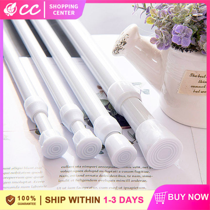 Multi Purpose Spring Loaded Extendable Non Punching Shower Curtain Rod ...