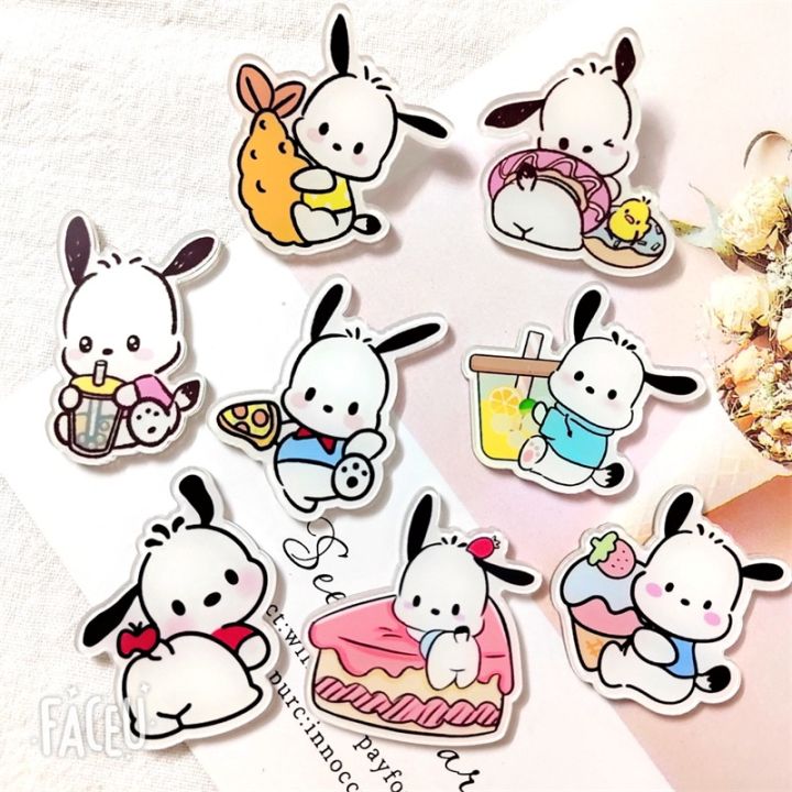 [Ready Stock] Cute Pochacco Cartoon Brooch Sanrio Badge Pin Cute Girl School Bag Pencil Case ...