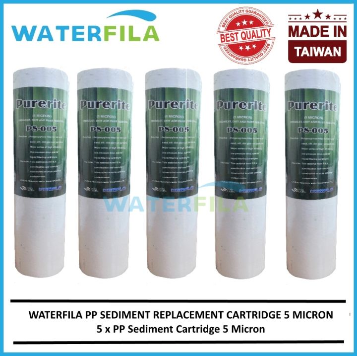 WATERFILA Purerite KEMFLO 5 Micron PP Sediment Filter ( 5 PCS A PACK ...