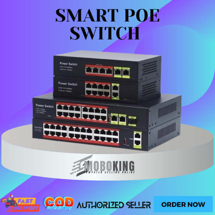 SMART POE SWITCH 4/8/16 POE Ports Smart Managed POE Switch | Lazada PH