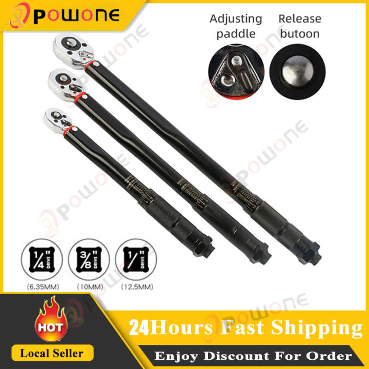 1/4 3/8 1/2 Torque Wrench 5-210 N.m Ratchet Adjustable Spanner Key Kit ...