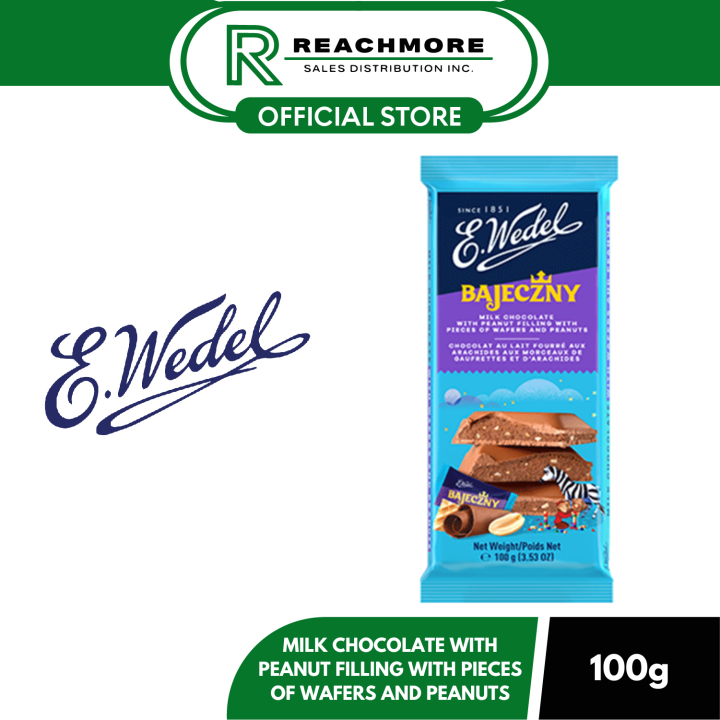 E.Wedel Milk Chocolate with Peanut filling with pieces of Wafers and ...