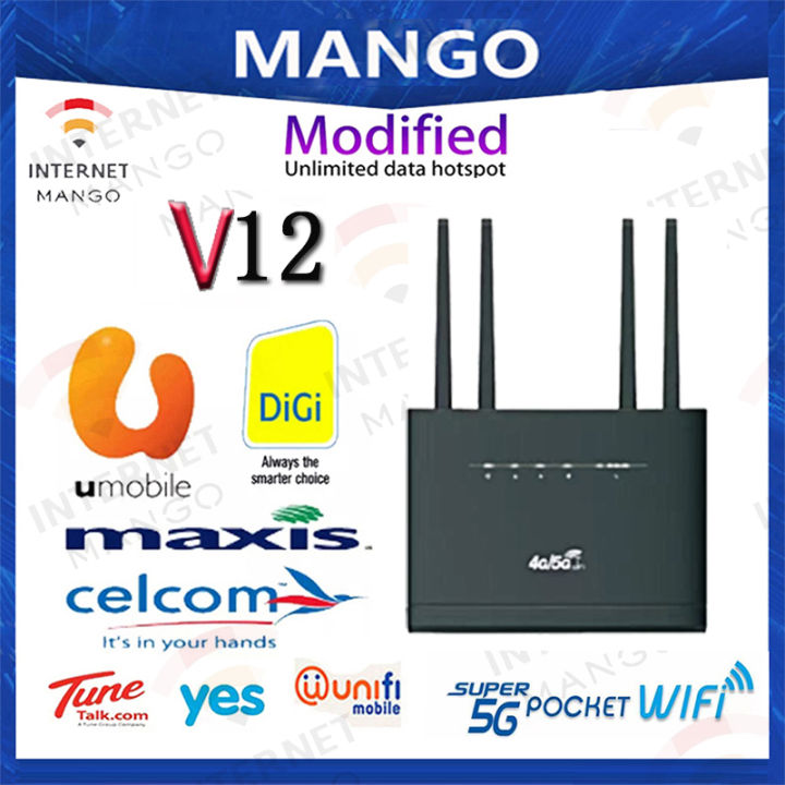 (Modified) 4G/5G V12 unlimited wifi router supports full band lock ...