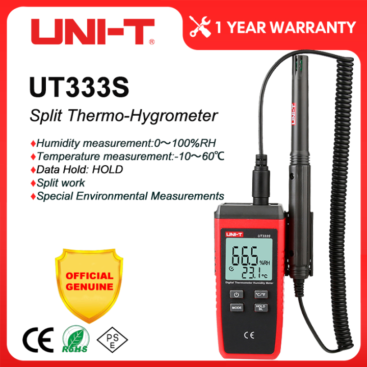 UNI T UT333S Thermo-Hygrometer, Split Temperature Humidity Meter ...