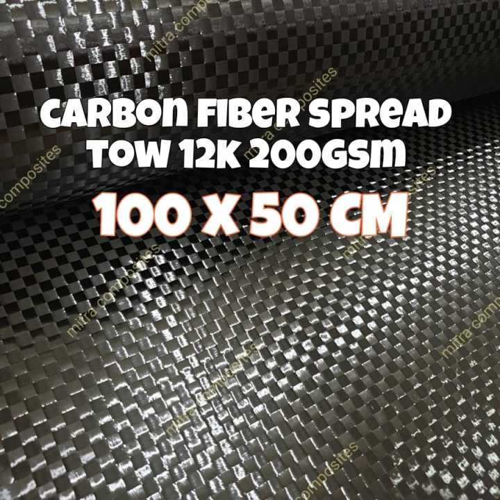 Serat Carbon Karbon Fiber 12K Plain Spread Tow 200gsm Carbon Kevlar ...