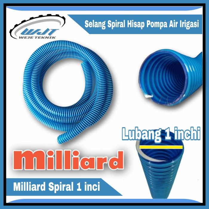 Selang Spiral Hisap Pompa Air Alkon irigasi Sawah 1 inchi | Lazada ...