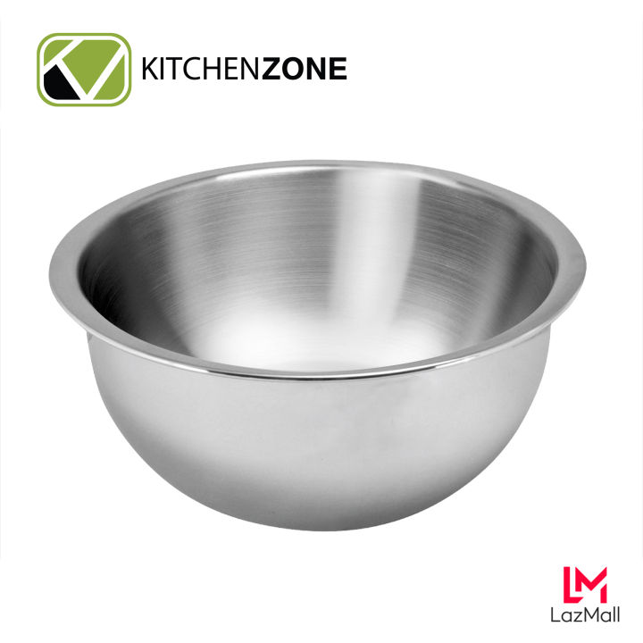 Kitchenzone 30 cm / 5.2 Liters Mixing Bowl L 30 cm x W 30 cm x H 11.5 ...