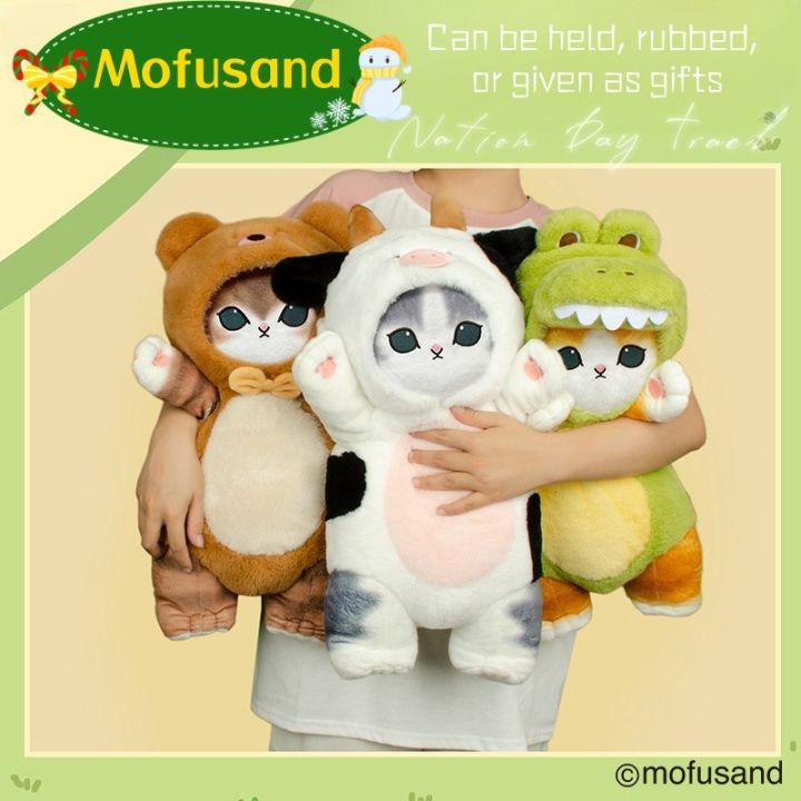 Asal Mofusand Kawaii Cos kucing Plushies 30/50cm haiwan Cosplay ...