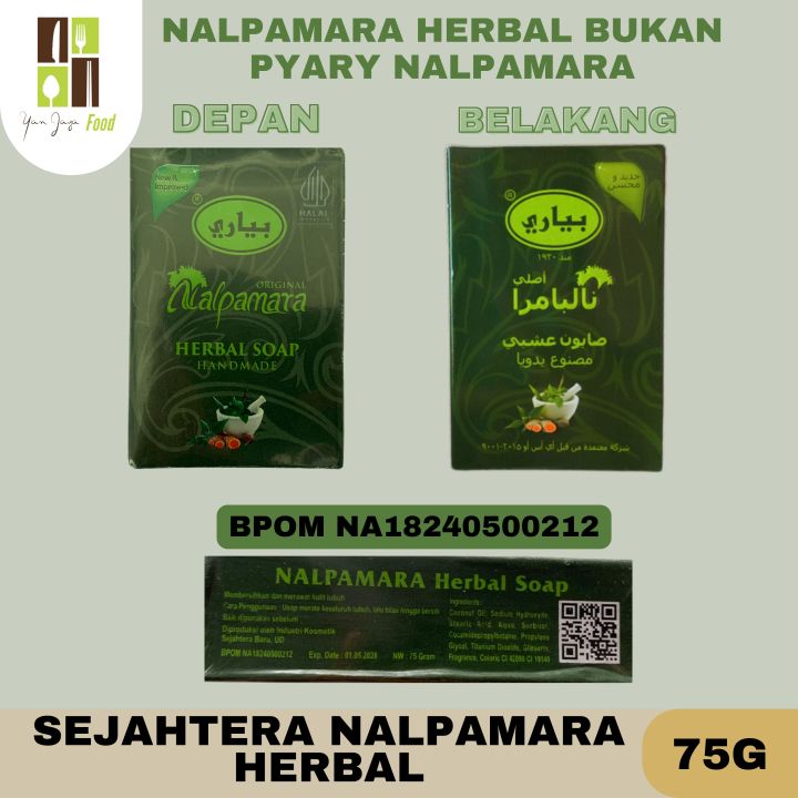 Sejahtera Nalpamara Herbal 75g / Sabun Nalpamara / Sabun Herbal / Sabun ...