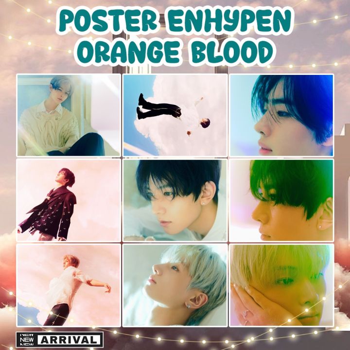 Poster ENHYPEN ORANGE BLOOD | Poster Kpop A4 A5 A6 Murah Murah (Part E ...