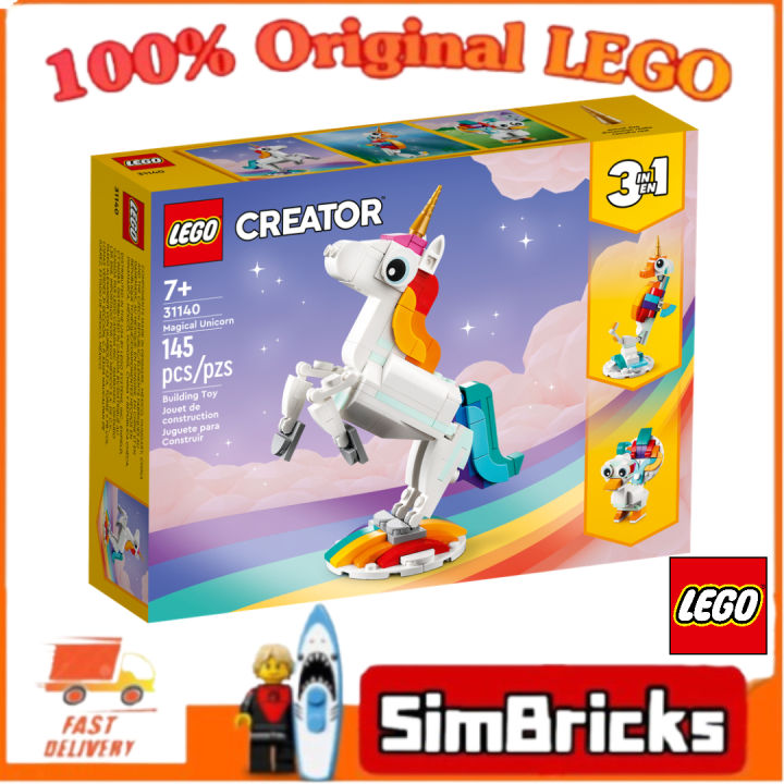 (SimBricks) LEGO 31140 Creator 3in1 Magical Unicorn | Lazada