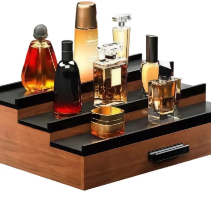 Perfume Organizer Shelf Stand 3 Tier Drawer Storage For Fragrance ...