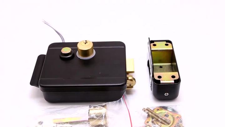 Single Cylinder Electronic Metal Door Lock Black Mechanical Spray ...