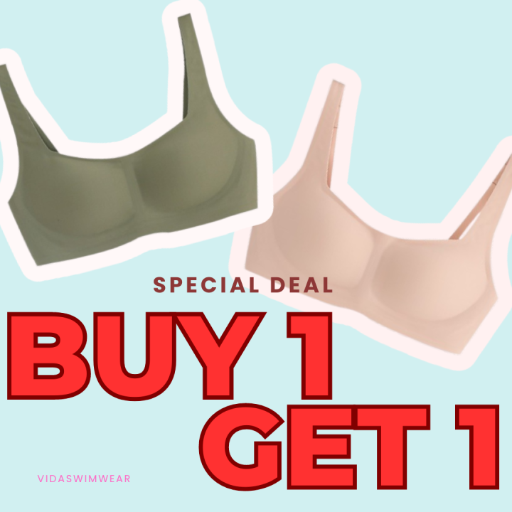 BUY 1 TAKE 1 Japanese Square Suji Bra Seamless Bra | Lazada PH