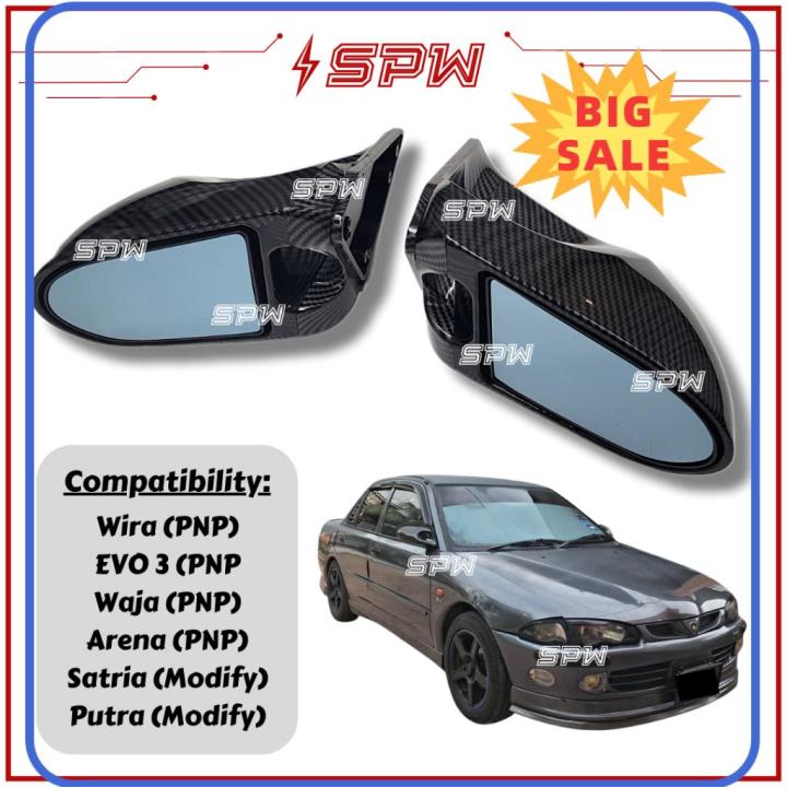 ⭐ [100% ORIGINAL] ⭐ Ganador Side Mirror Proton Wira Evo 3 Waja Satria ...