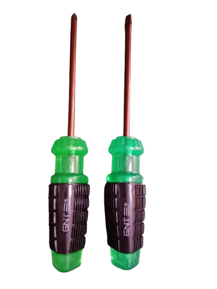 Obeng Set 2PCS Plus Minus Gagang Karet – Set Obeng Kecil dan Besar ...