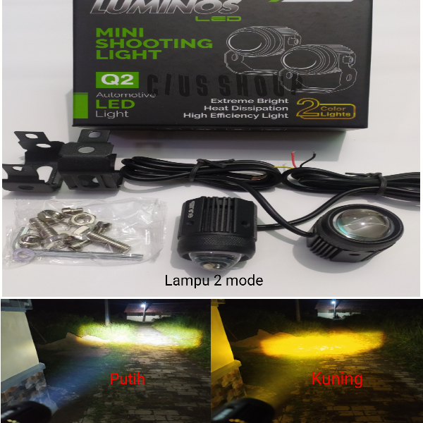 LUMINOS LED SHOOTING LIGHT LASER Q2 Q2S 30 WATT 2 WARNA PUTIH DAN ...