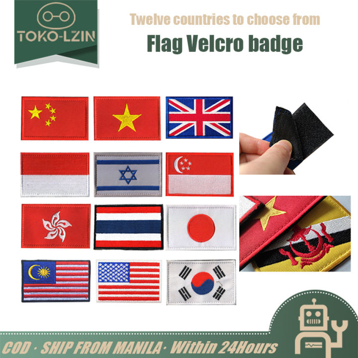 Velcro Flag Patches for Countries UK USA China Malay etc | Lazada PH