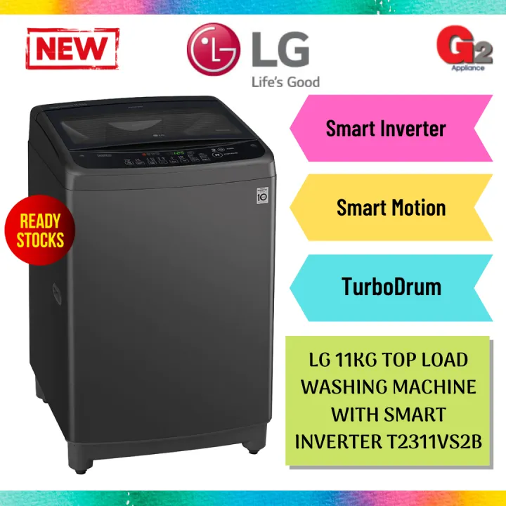LG 11KG TOP LOAD WASHING MACHINE WITH SMART INVERTER T2311VS2B ...