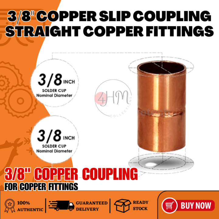 4HMC HIGH QUALITY 2PCS 3/8" Copper Slip Coupling | Lazada PH