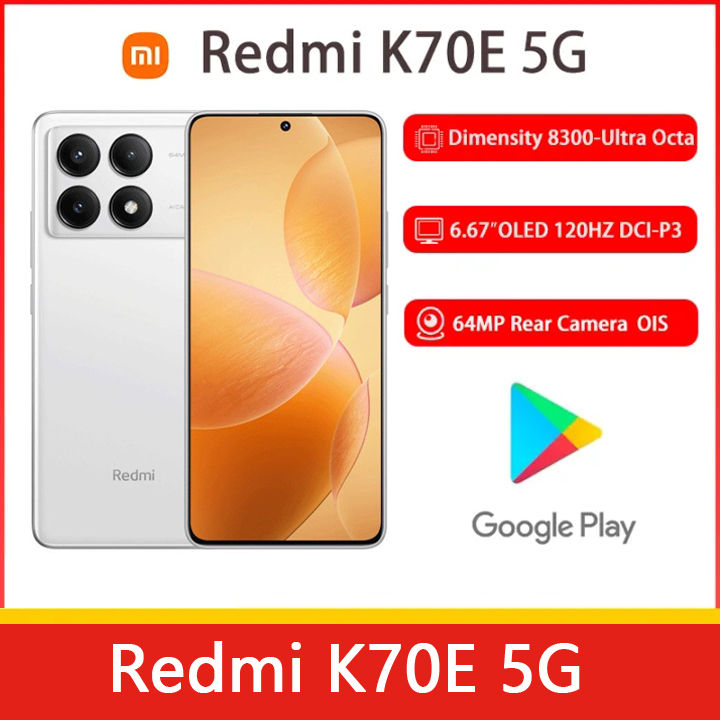 Xiaomi Redmi K70E Mobile Phone 6.67 inches 1.5K 120Hz Dimensity 8300-Ultra 99W Wired Fast ...