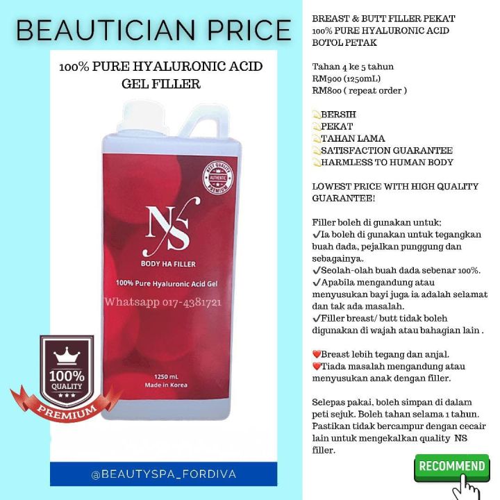 ns body filler pure HA breast and butt enlargement | Lazada