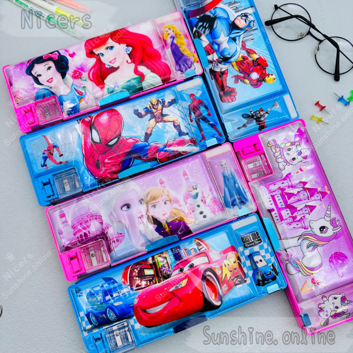 #168-19 Plastic Pencil Box Pencil Case W/sharpener 22.5x8.8x3.5cm ...