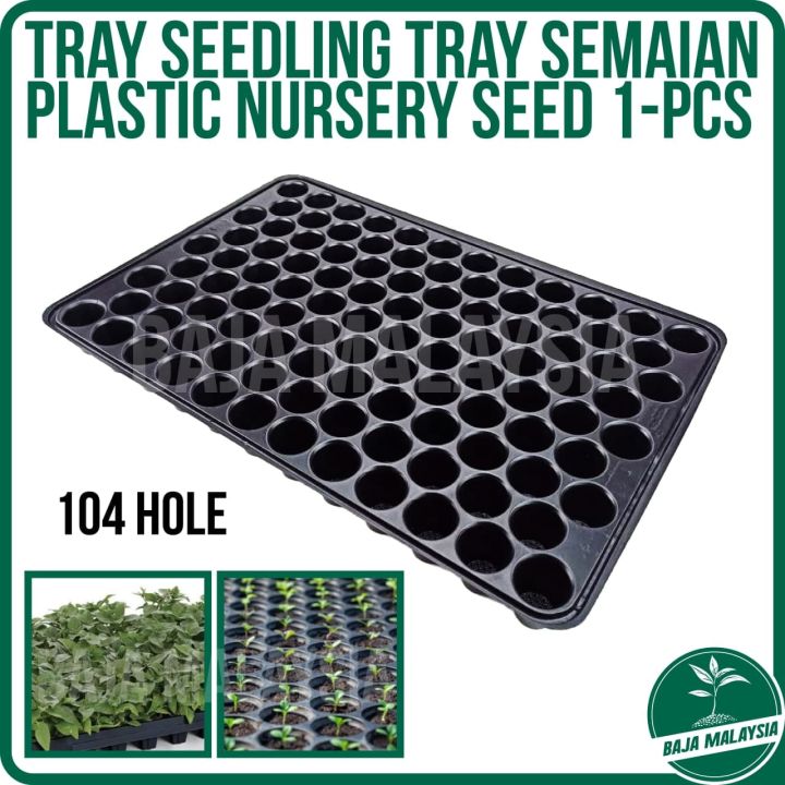 Gardening Seedling 104 Hole Tray Nursery Seed Germination Plastic Dulang Bekas Semaian Plastik ...