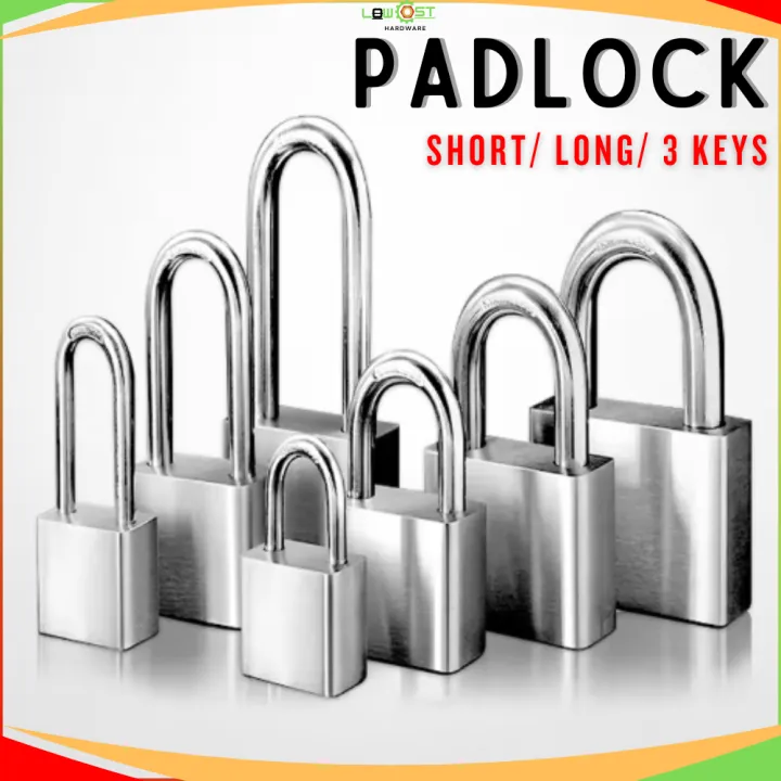 Padlock For Gate Heavy Duty Door Stainless Weatherproof Home Padlock ...