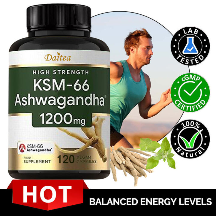 Suplemen Ashwagandha 1200 mg Mendukung Pengurangan Stres dan Kelelahan ...