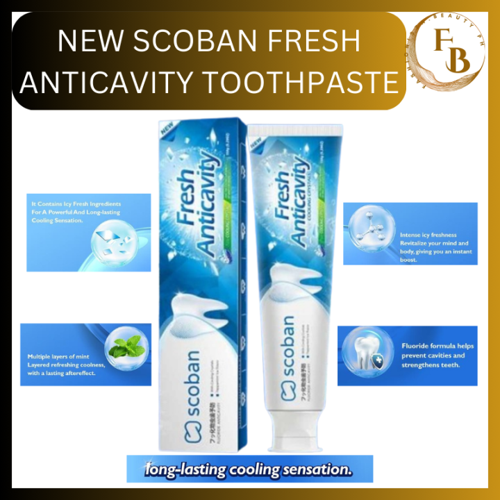 New Scoban Fresh Anticavity Toothpaste Cooling Crystals Long Lasting ...