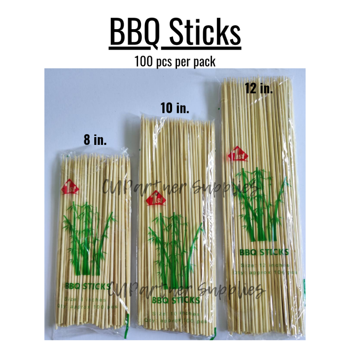 BAMBOO Barbecue / BBQ Sticks (100 pcs per pack) | Lazada PH