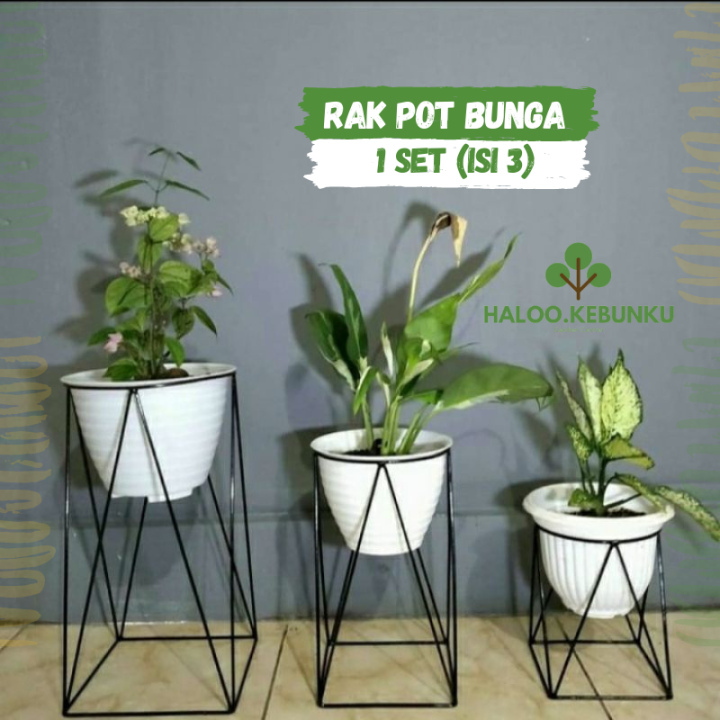 1 Set Standing Pot Bunga Minimalis bahan Besi SNI | Lazada Indonesia